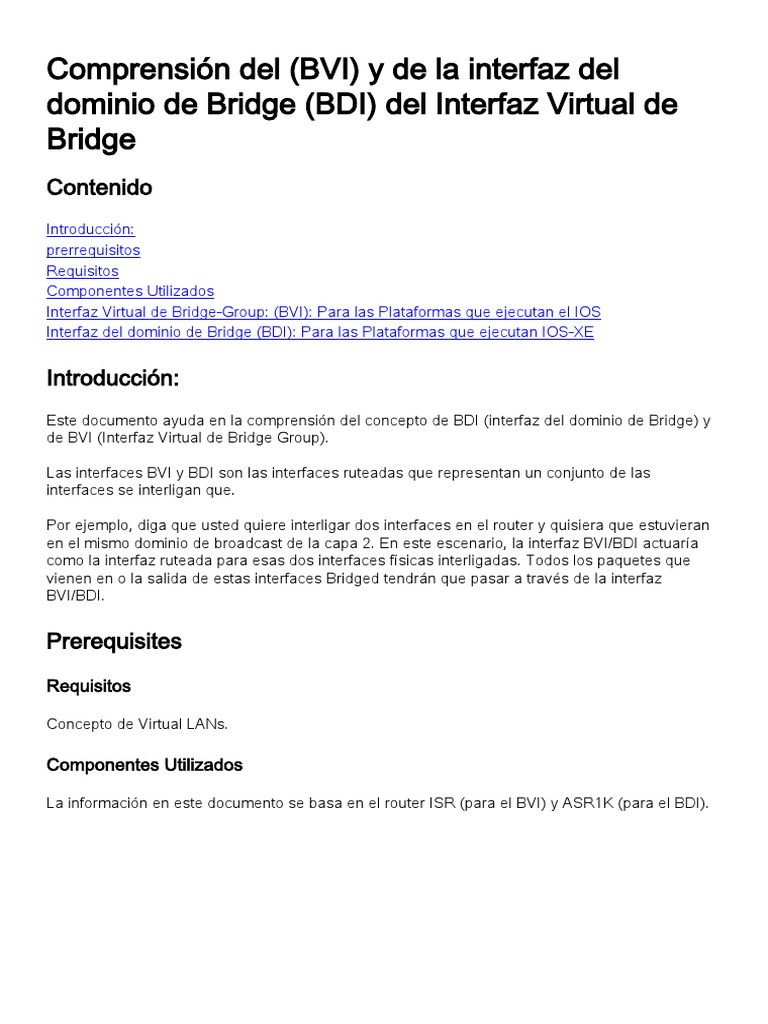 Understanding Bridge Virtual Interface | PDF | Enrutador (Computación ...