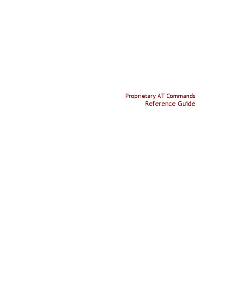 Proprietary at Commands Manual | PDF | Parameter (Computer Programming ...