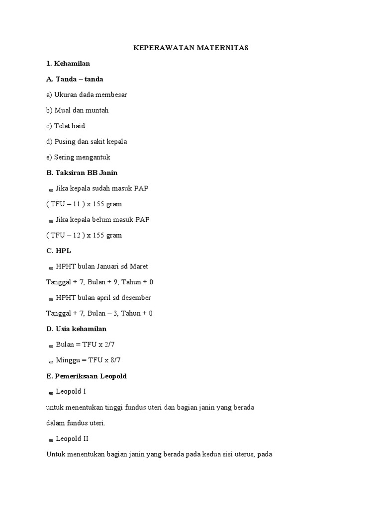 Bahan Belajar Ukom Keperawatan Maternitas | PDF | Pengembangan Diri | Sains & Matematika