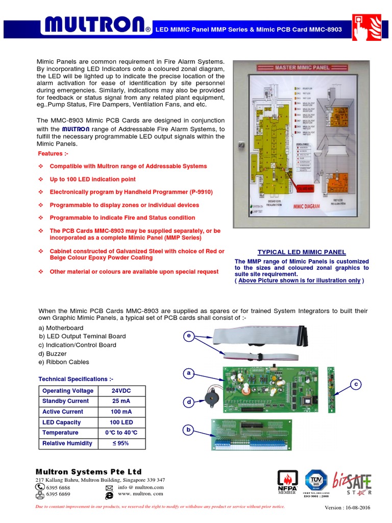 Multron: LED MIMIC Panel MMP Series & Mimic PCB Card MMC-8903 ...