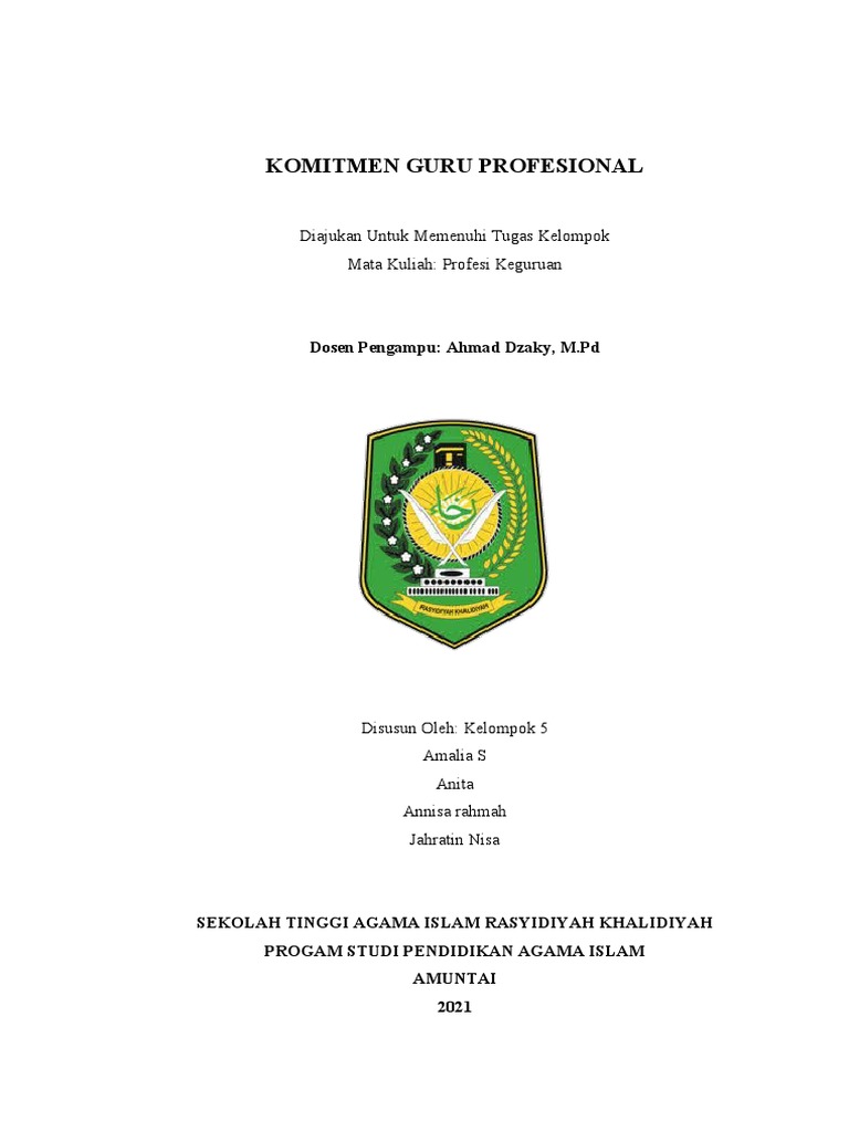 Komitmen Guru Profesional | PDF