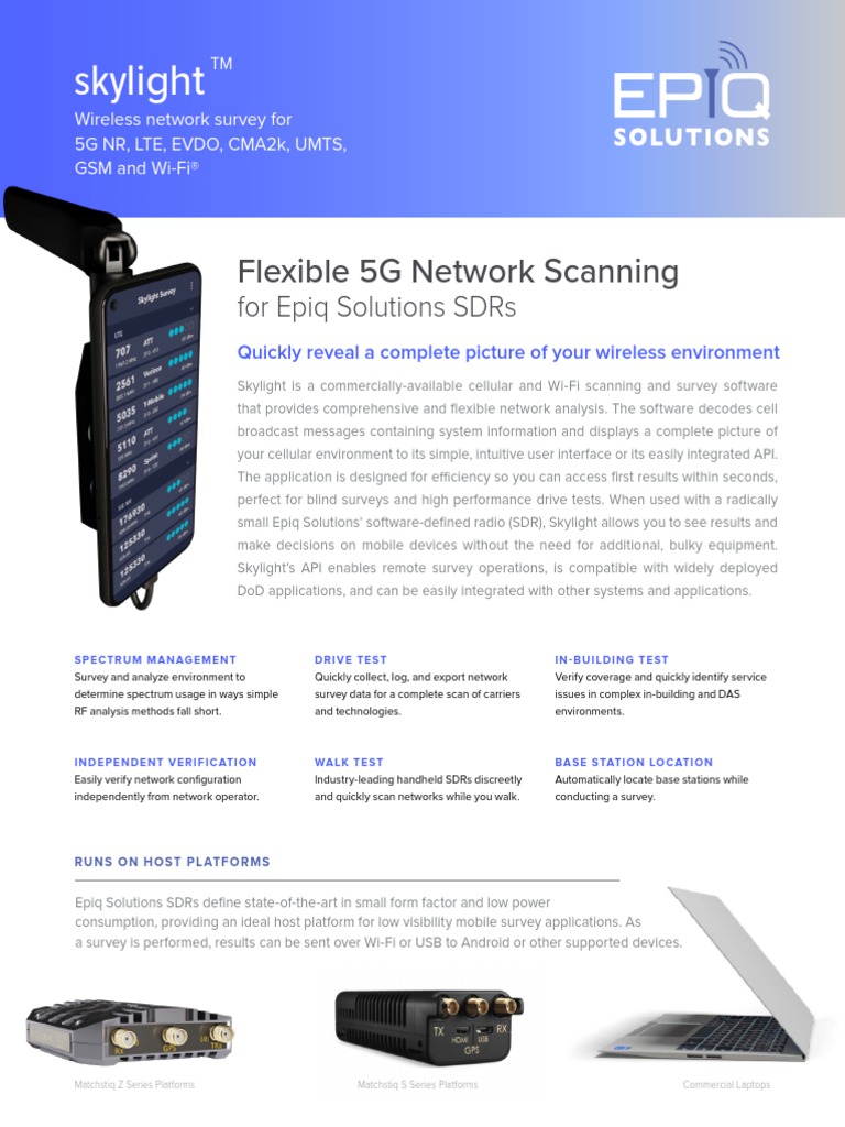 Epiq Solutions Skylight | PDF | Software Defined Radio | Wi Fi