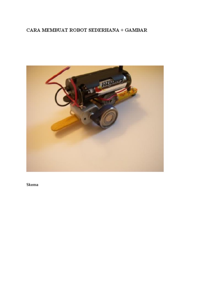 Cara Membuat Robot Sederhana | PDF | Teknologi & Rekayasa