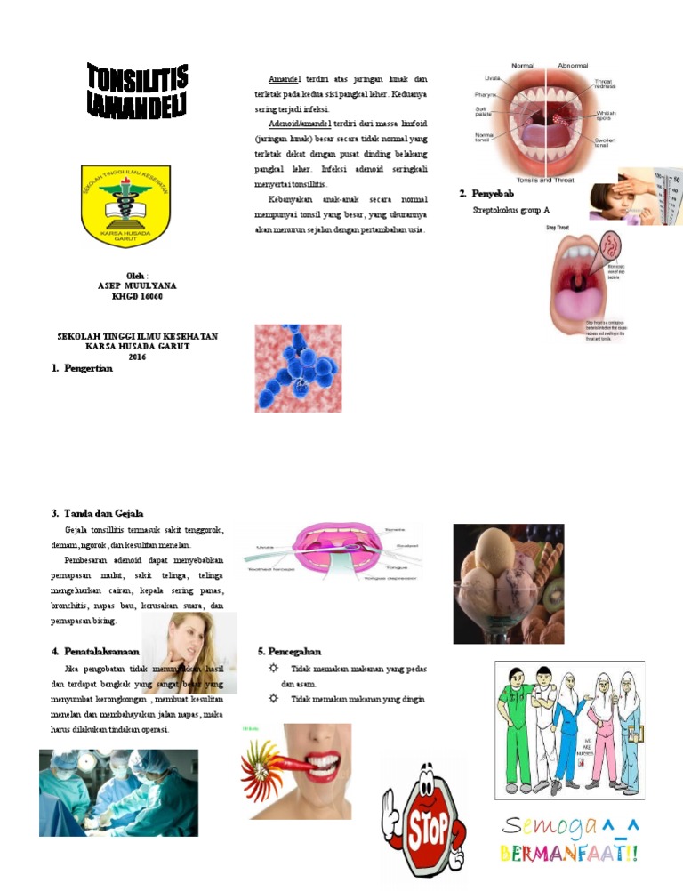 Leaflet Tonsilitis | PDF