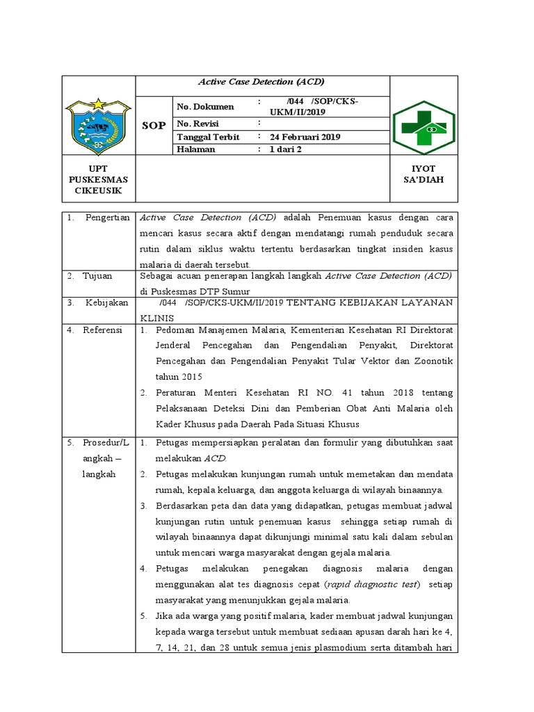 Active Case Detection (ACD) | PDF