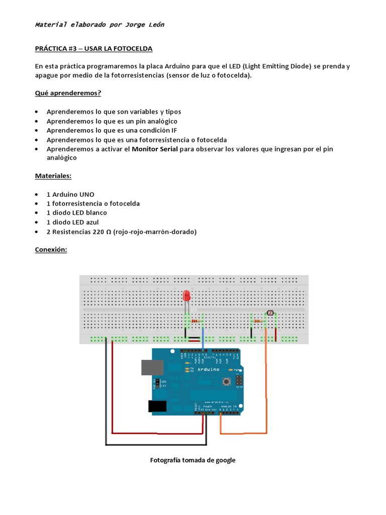 Arduino Proyecto 3 Fotoresistencia | PDF | Modelo de color Rgb | Diodo emisor de luz