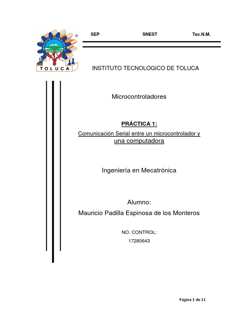 Practica 1 | PDF | Microcontrolador | Arduino