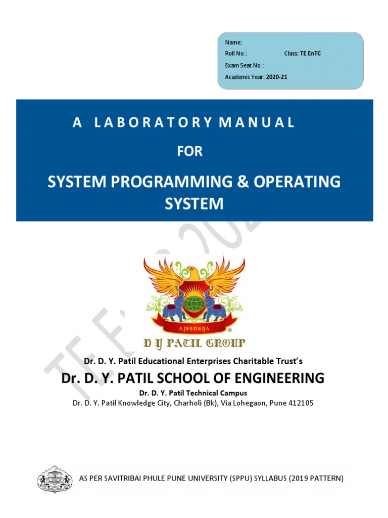 System Programming & Operating System: A Laboratory Manual FOR | PDF ...