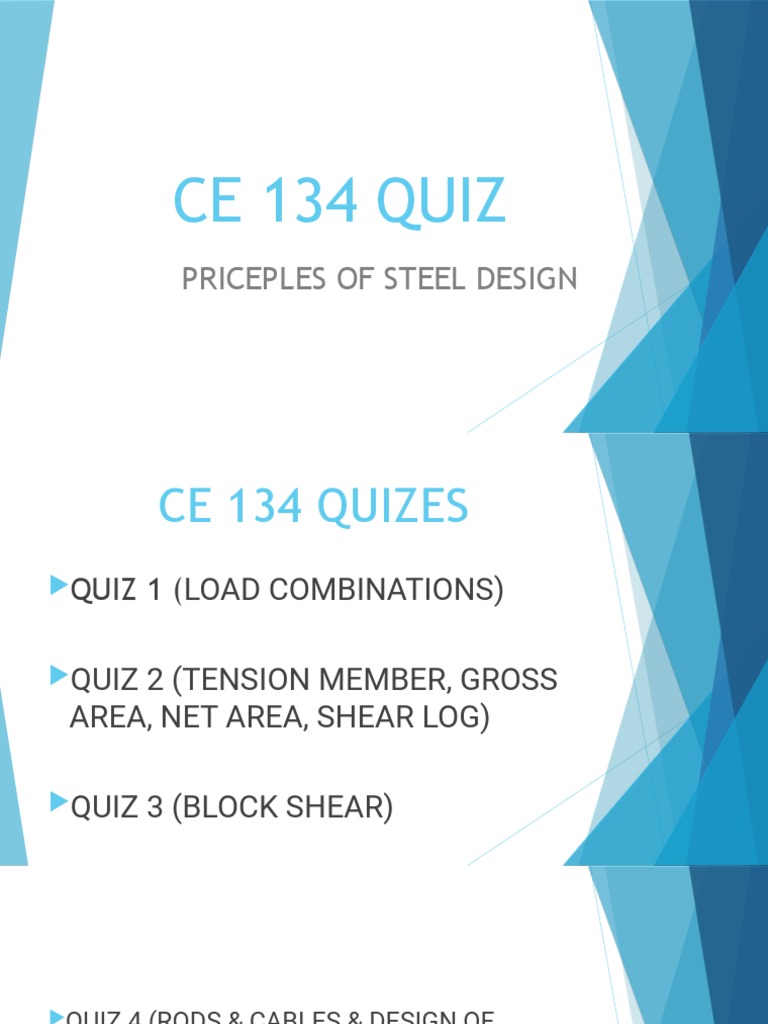 Ce 134 Quiz | PDF