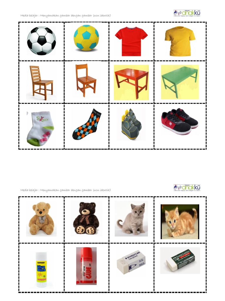 Matching Gambar Dengan Gambar (Non Identik) | PDF