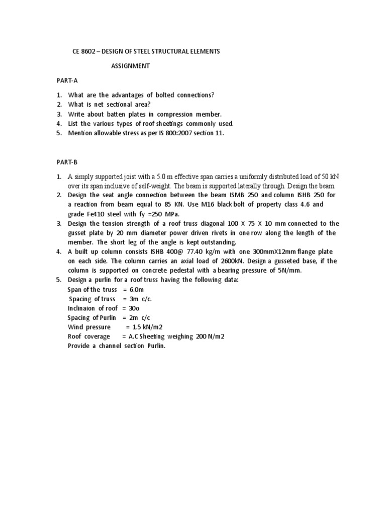 STEEL Assignment | PDF