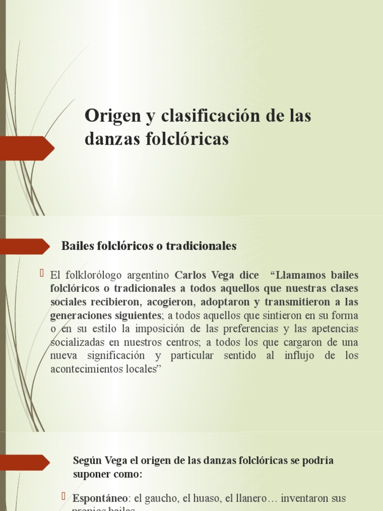 Origen y Clasificación de Las Danzas Folklóricas | PDF