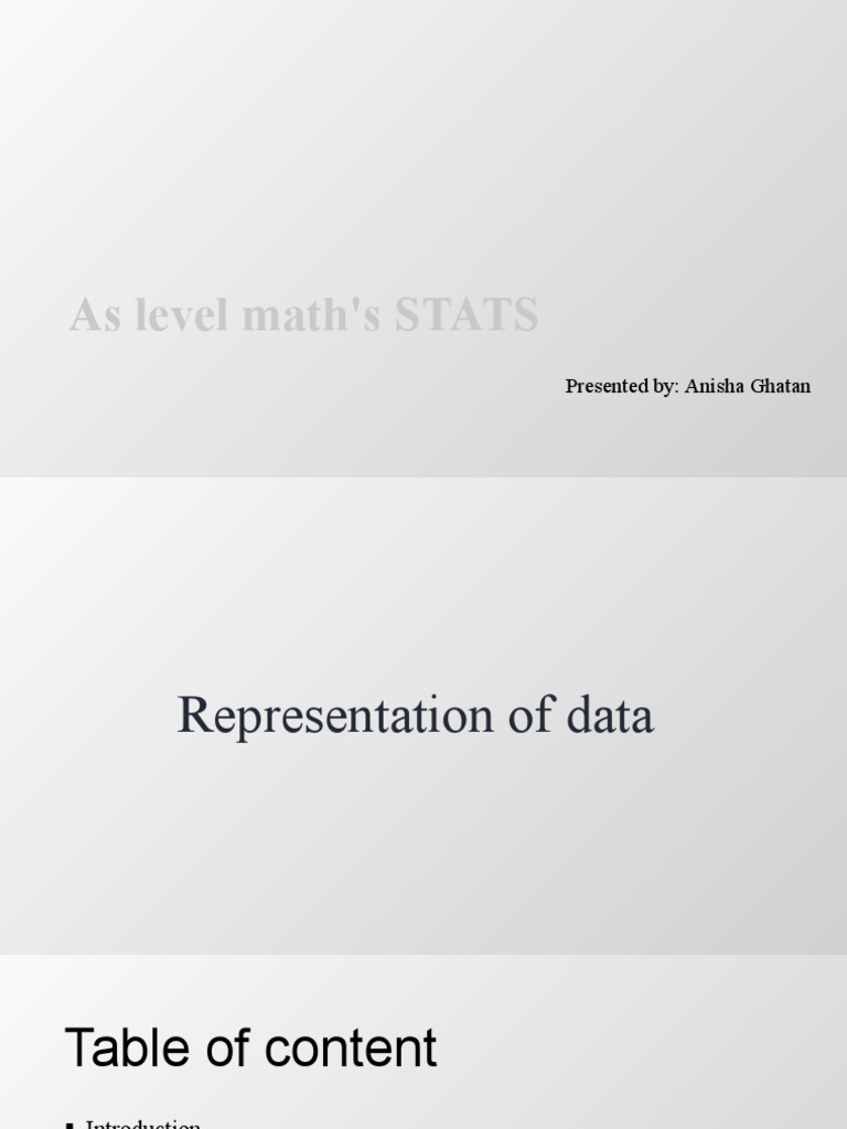 As Level Math STATISTIC | PDF | Statistical Analysis | Teaching Mathematics