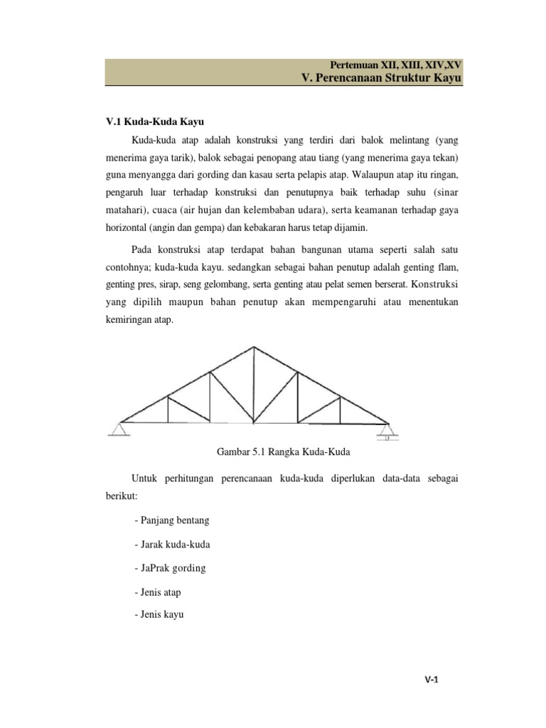 Bahan Ajar Struktur Kayu 5 | PDF