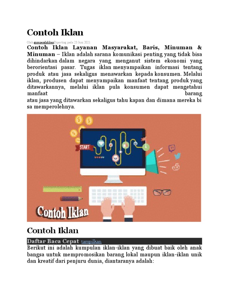 Contoh Iklan Sederhana dan Kreatif | PDF | Bisnis