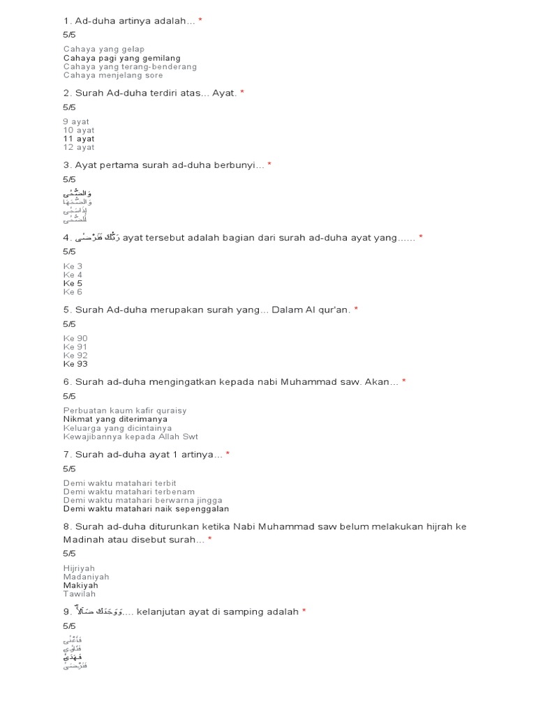 Panduan Lengkap Surah Ad-Duha dan Hukum Bacaan Mad | PDF