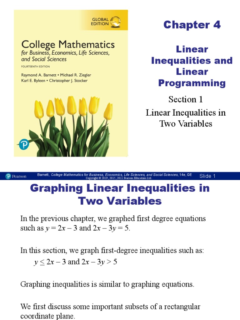 Linear Inequalities and Linear Programming | PDF | Mathematical Optimization | Linear Programming