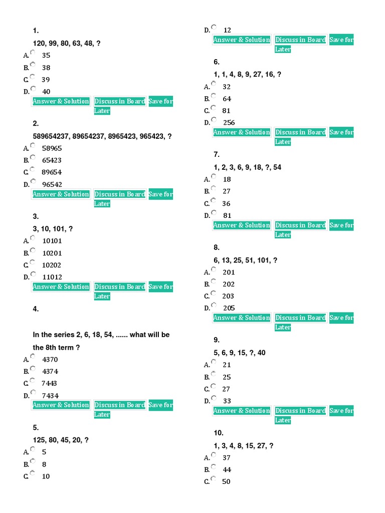 Series Completion | PDF
