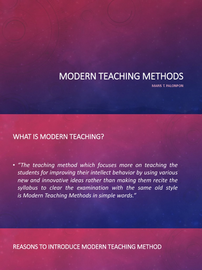 Modern Teaching Methods | PDF | Wellness | Science & Mathematics