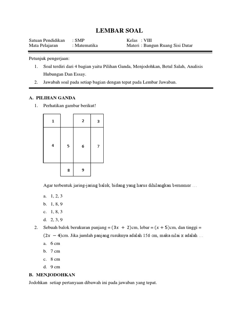 LEMBAR SOAL Fix | PDF