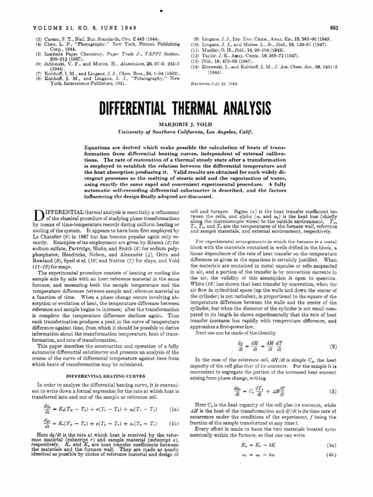 Differential: Thermal Analysis | PDF | Heat Transfer | Thermocouple