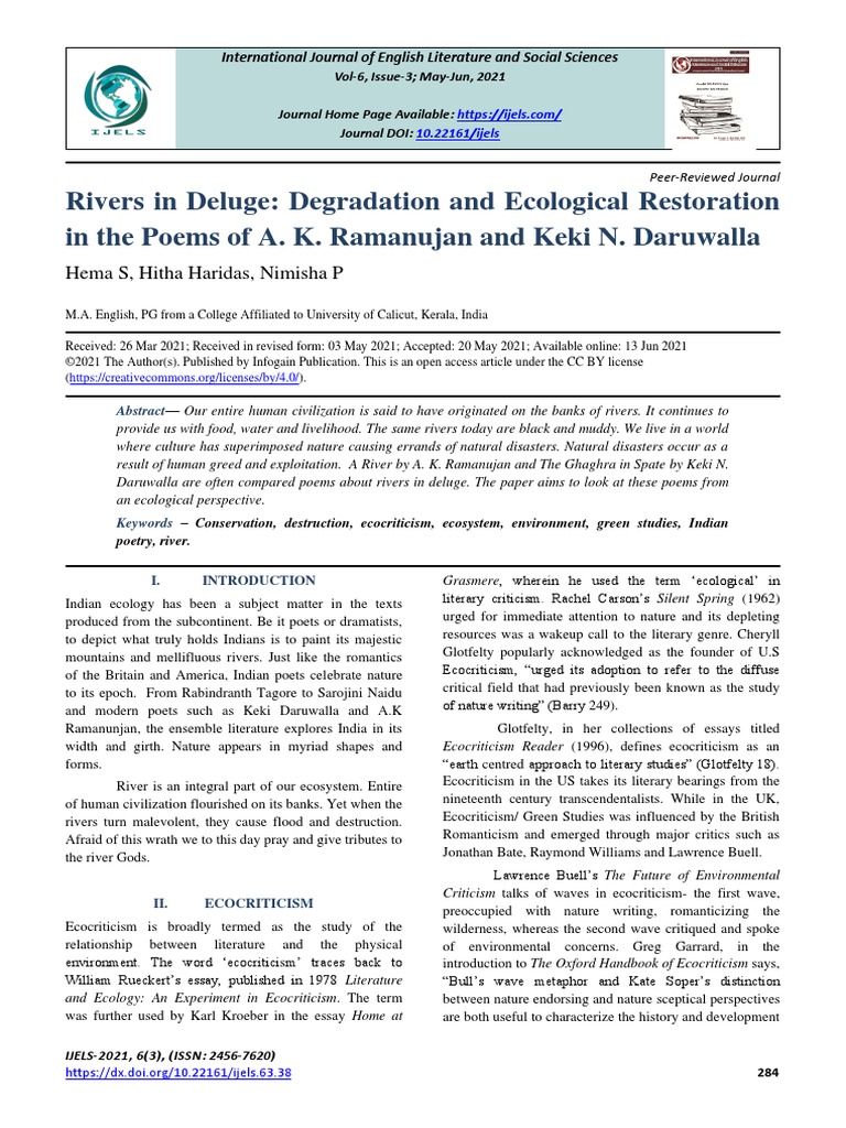 Rivers in Deluge: Degradation and Ecological Restoration in The Poems ...