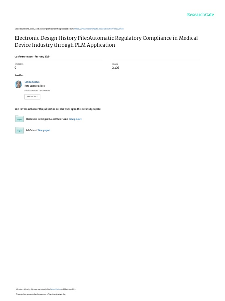 TACTiCS 2011 FDA MDR 13485 DHF DESIGN HISTORY FILE PLM | PDF ...