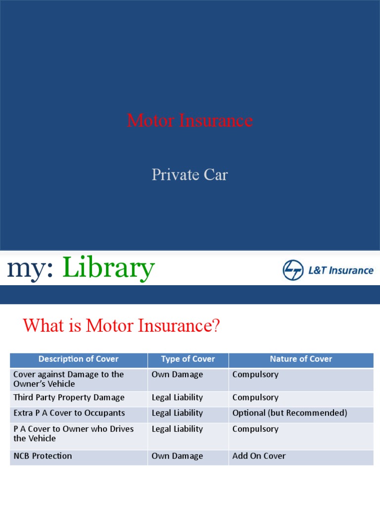 Motor Insurance | PDF | Vehicle Insurance | Insurance