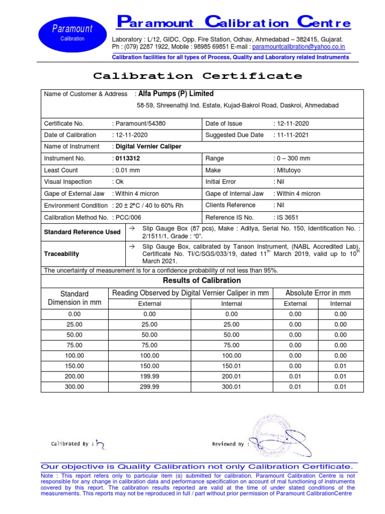 Vernier and Measuring Tape Calibration | PDF | Calibration | Methodology