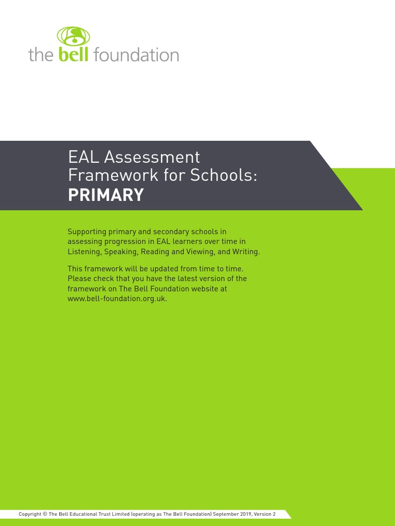 EAL Assessment Framework For Schools:: Primary | PDF | Speech | English ...