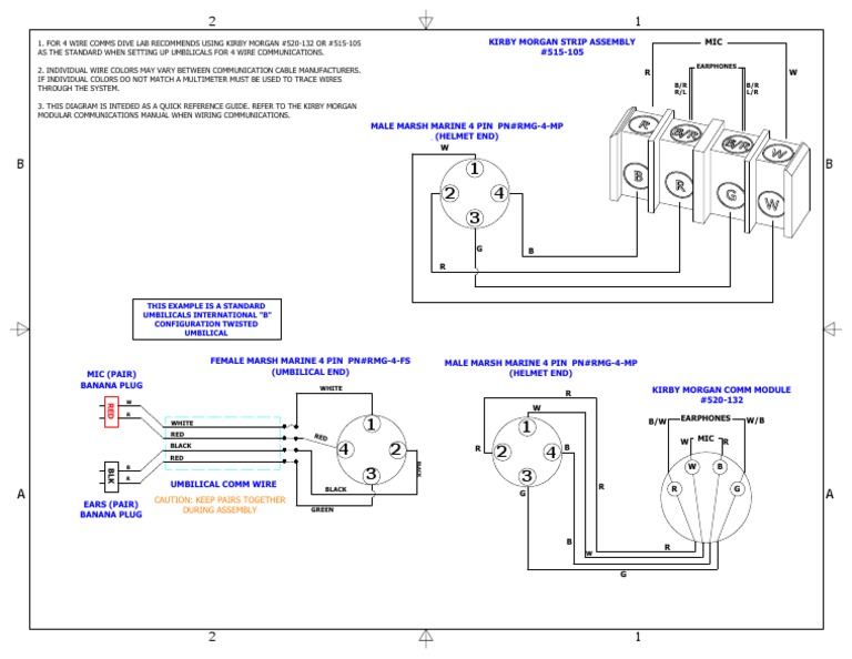 Dive Lab - Four Wire Comms Configuration Kirby Morgan | PDF ...