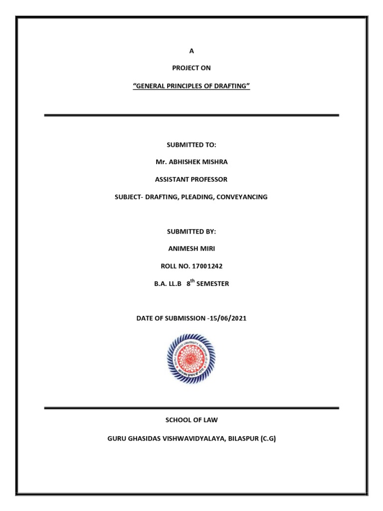 General Principles of Drafting | PDF | Technical Drawing | Lawyer