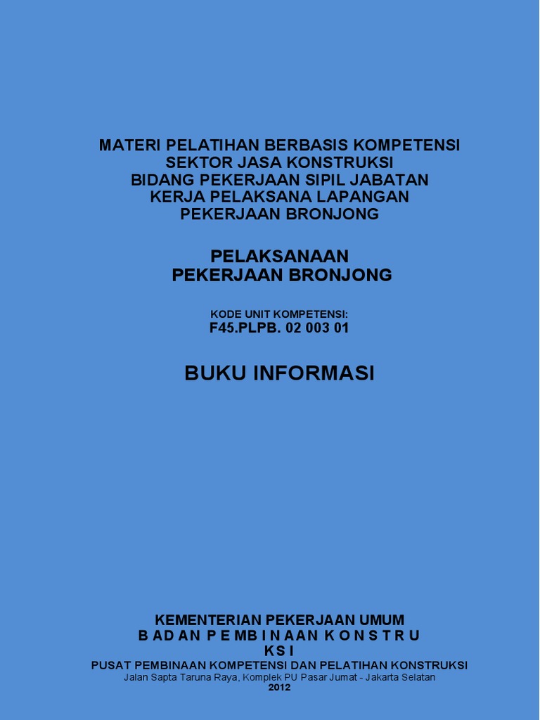 Pelaksanaan Pekerjaan Bronjong | PDF