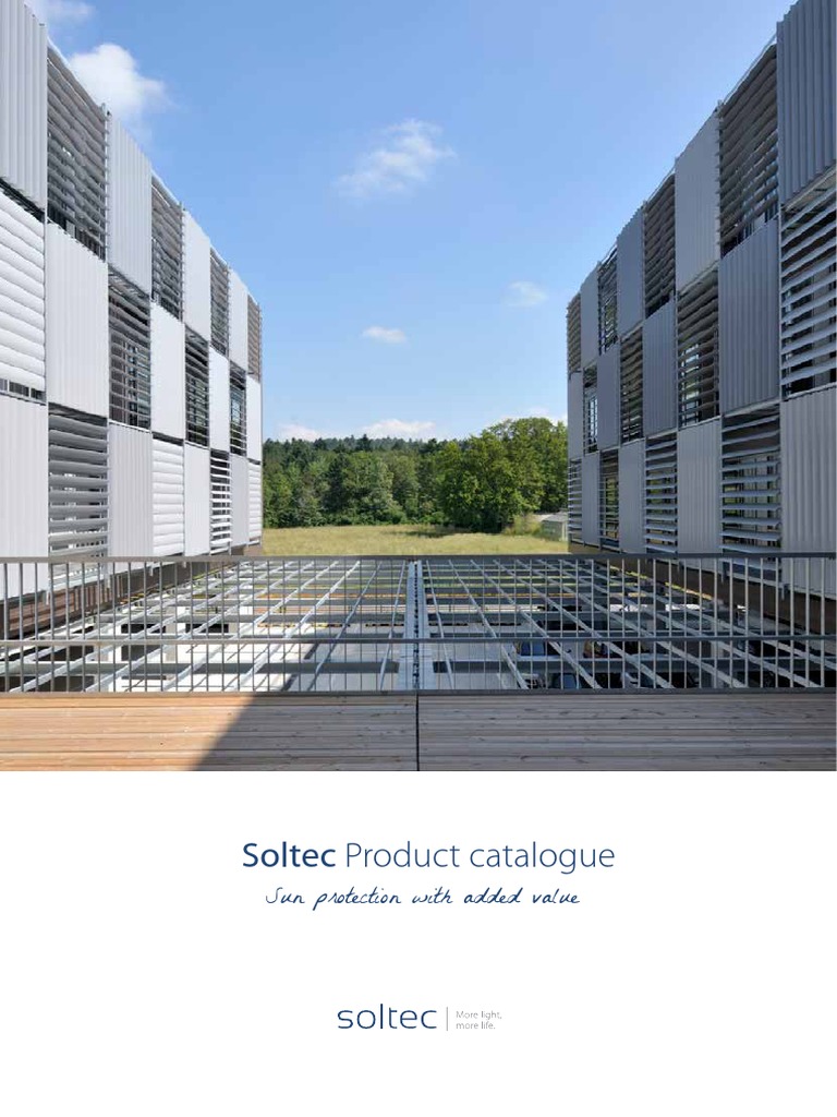 Soltec Product Catalogue: Sun Protection With Added Value | PDF ...