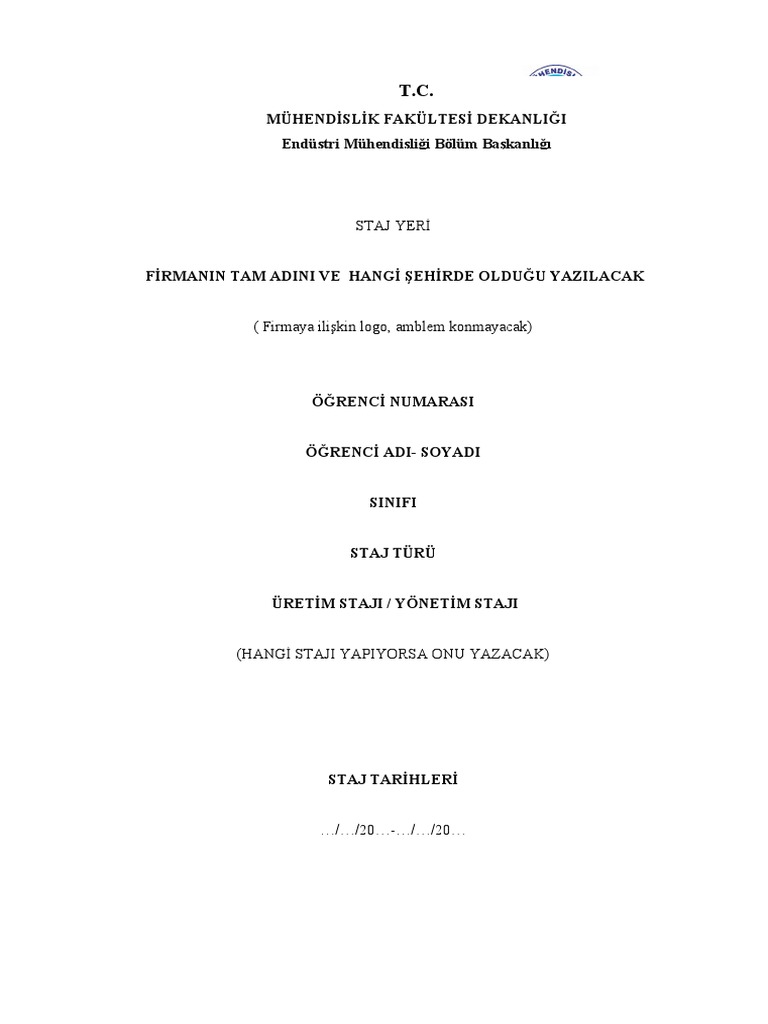 Ornek Staj Raporu | PDF