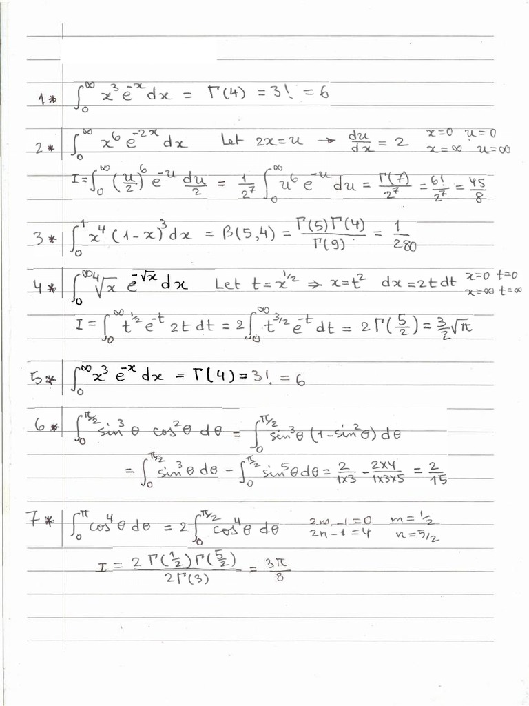 Examples Gamma and Beta | PDF