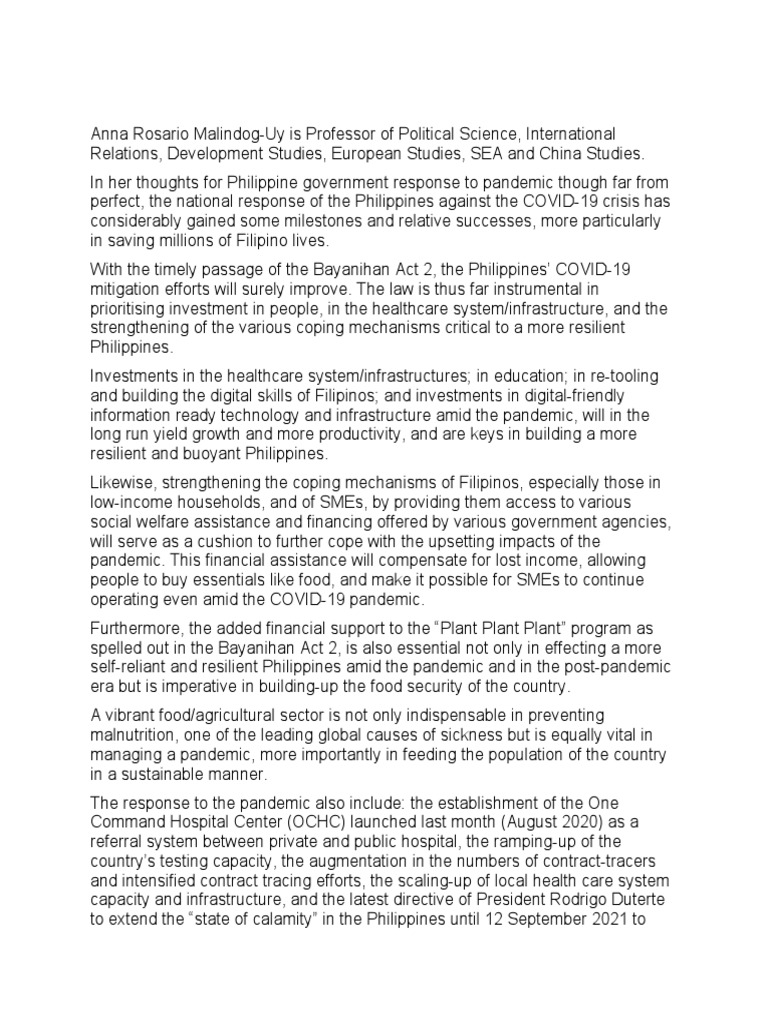 Bayanihan Act. | PDF