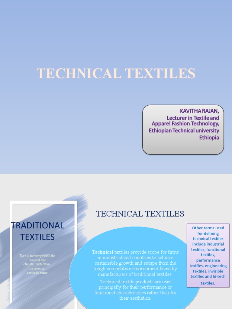 Technical Textiles | PDF | Textiles | E Textiles