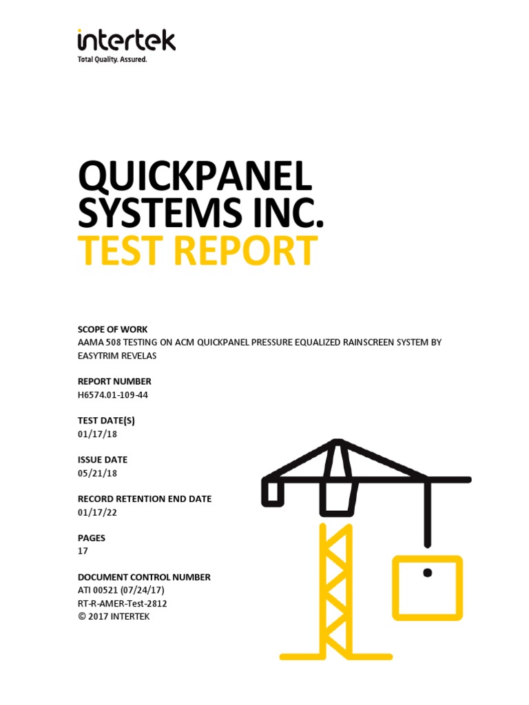 ACM QuickPanel System AAMA 508 | PDF | Wall | Building Materials