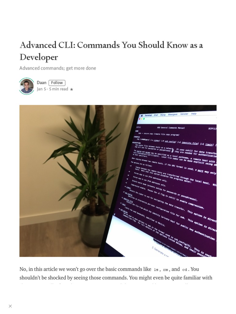 Advanced Cli Commands You Should Know As A Developer Pdf Computer File Information Age