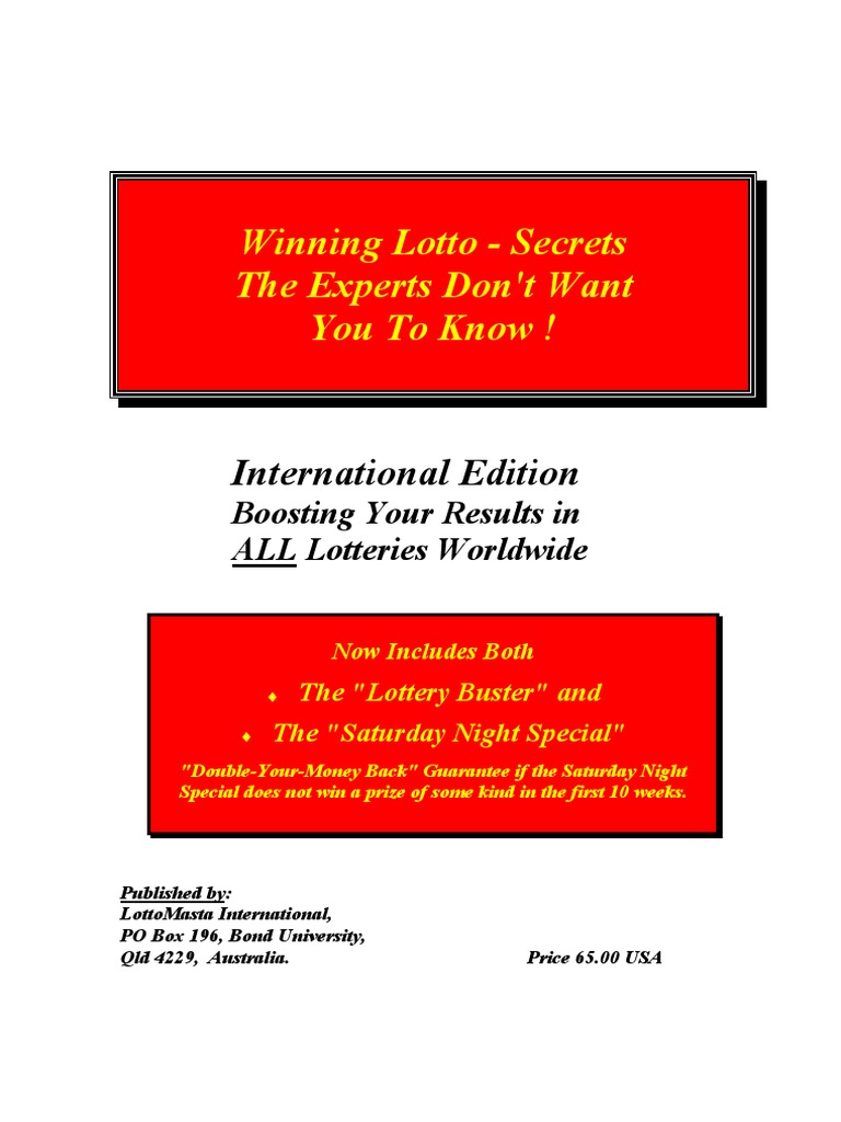 Winning Lotto Secrets Book | PDF | Lottery | Gaming And Lottery