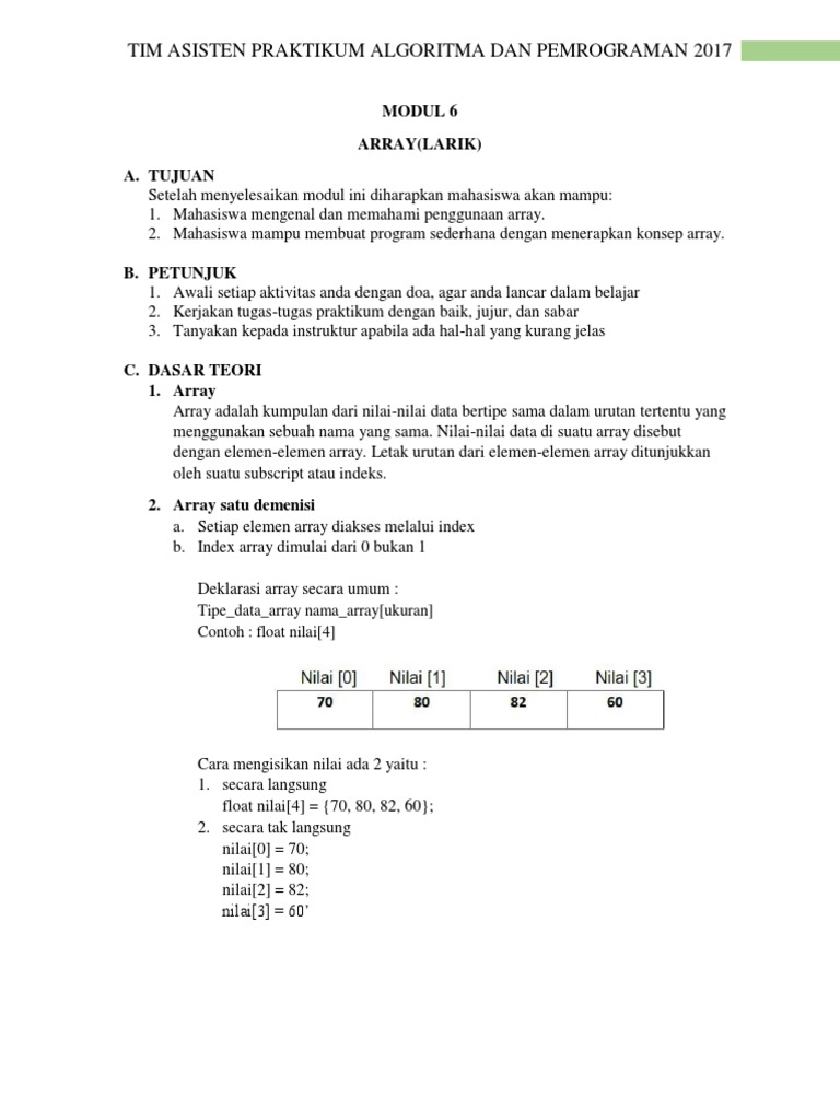 Modul 6 Array | PDF