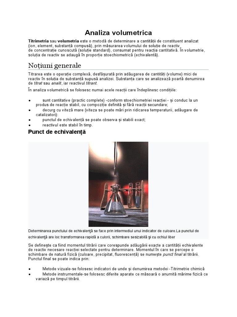 Analiza Volumetrica | PDF