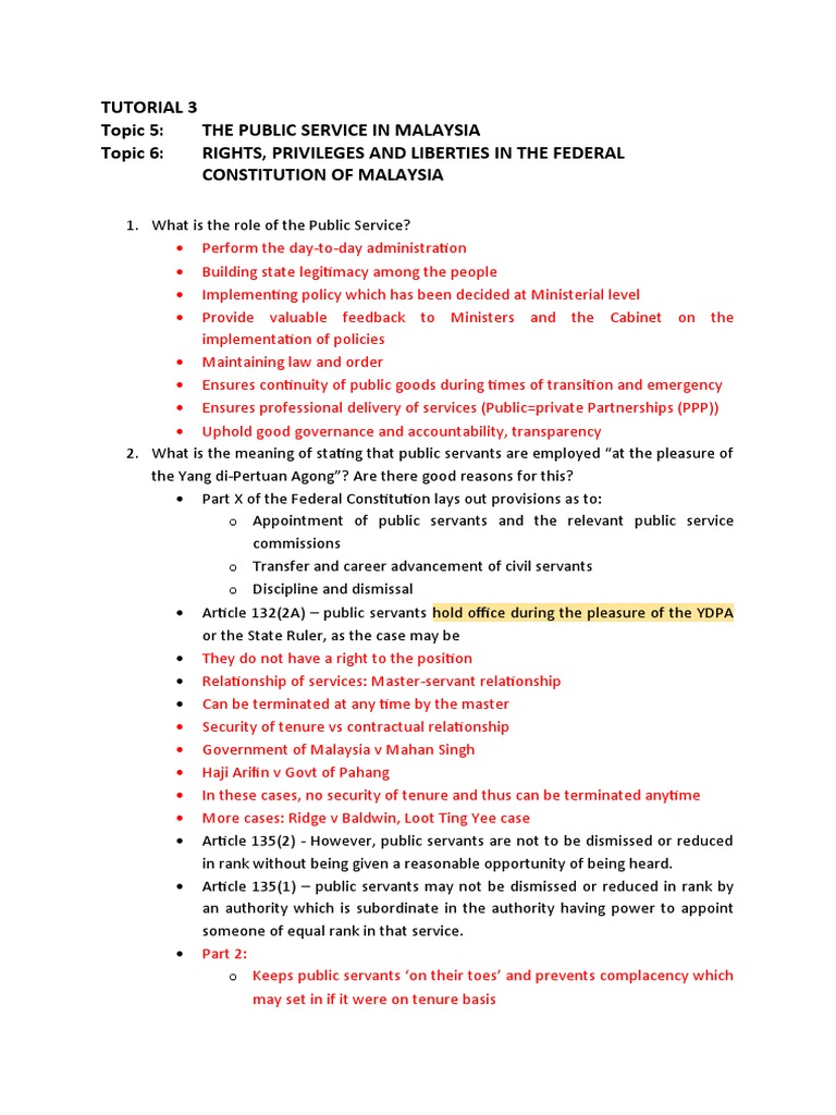 Consti III Tutorial 3 | PDF | Justice | Crime & Violence