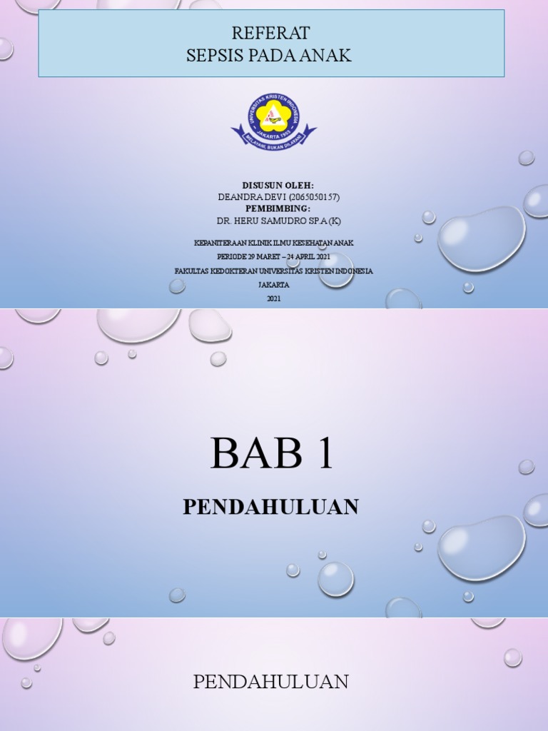 Deandra Devi - 2065050157 - Sepsis Pada Anak | PDF