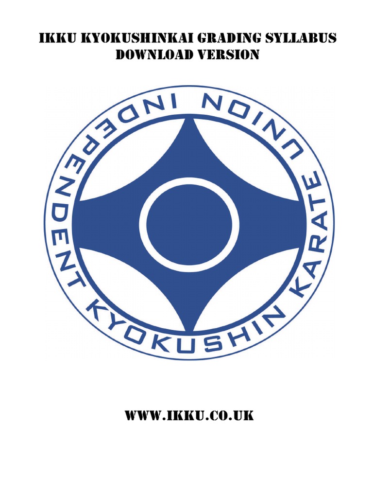 IKKU Kyokushinkai Grading Syllabus Download Version | PDF | Karate ...