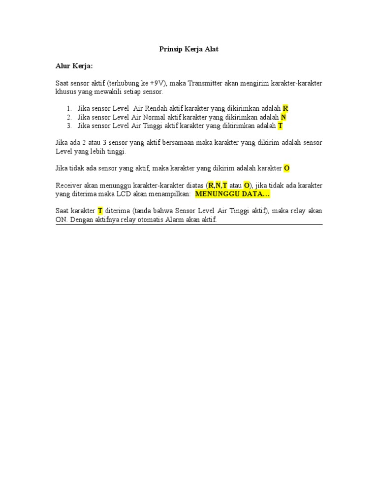 Prinsip Kerja Alat | PDF