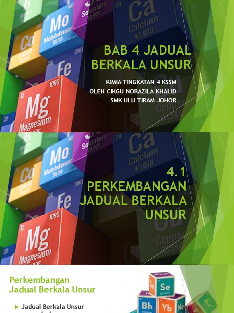 Nota Kimia Tingkatan 4 (BAB 4) | PDF