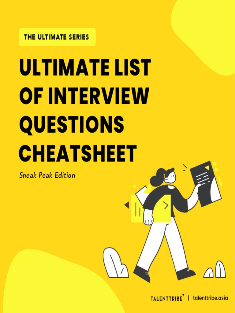 Ultimate List of Interview Questions Cheatsheet | PDF
