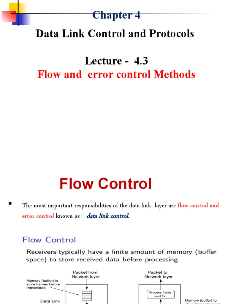 4.3 Flowcontrol Final | PDF | Error Detection And Correction | Transmission Control Protocol